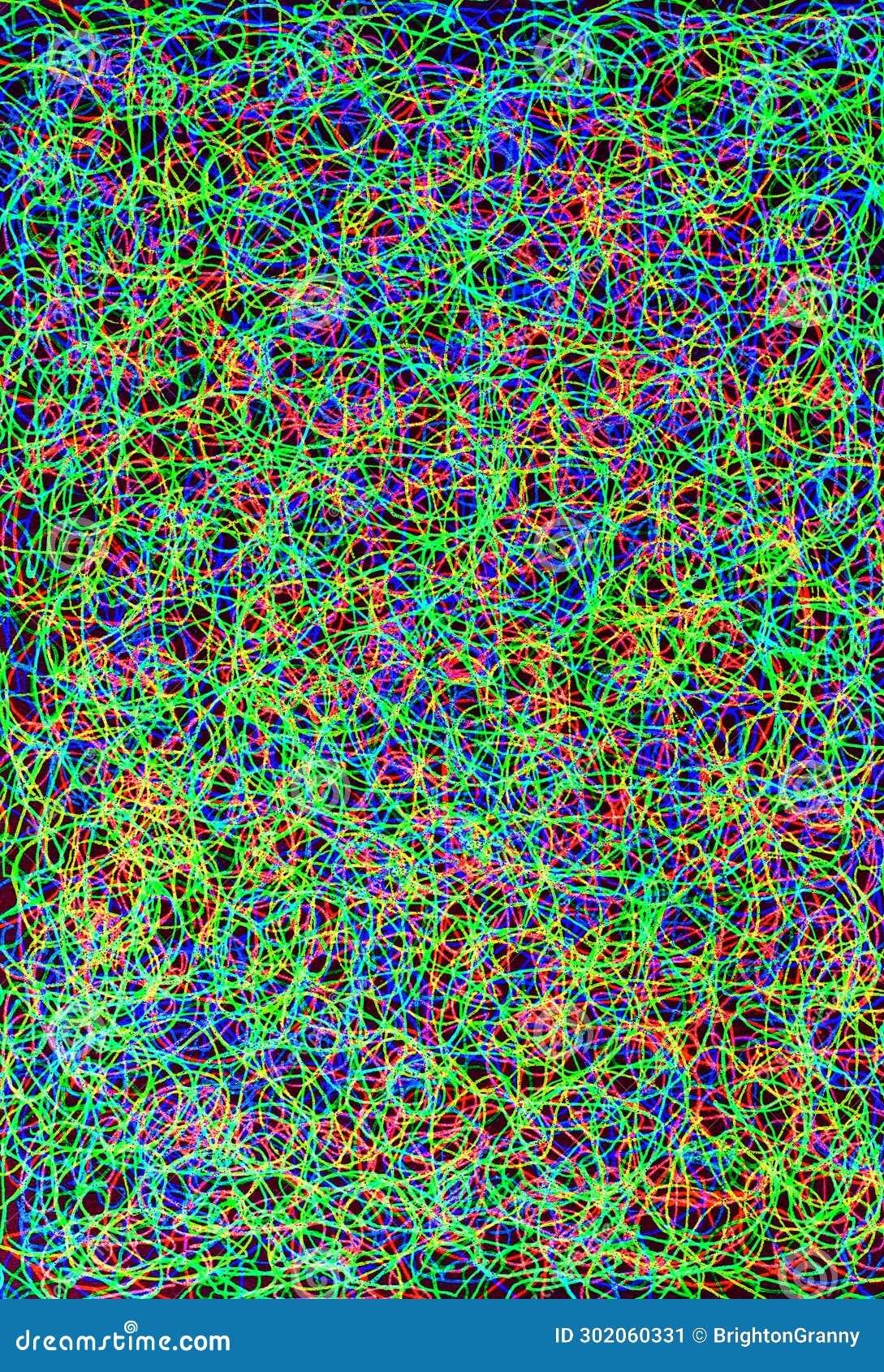 A Background of Bright Coloured Squiggles on Paper. Stock Image - Image ...