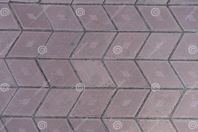 Backdrop - Grayish Pink Diamond-shaped Concrete Pavement with Geometric ...