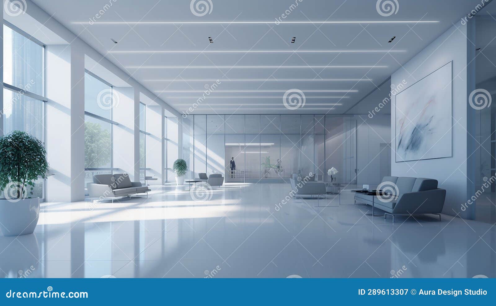 In the Backdrop of a Hotel or Office Building Lobby. Stock Image ...