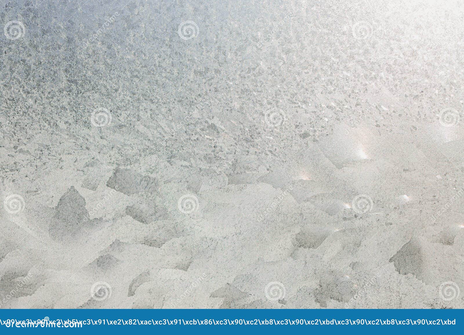 Backdrop of Ice, Frozen Window Covered with Frost, Blue Abstract ...