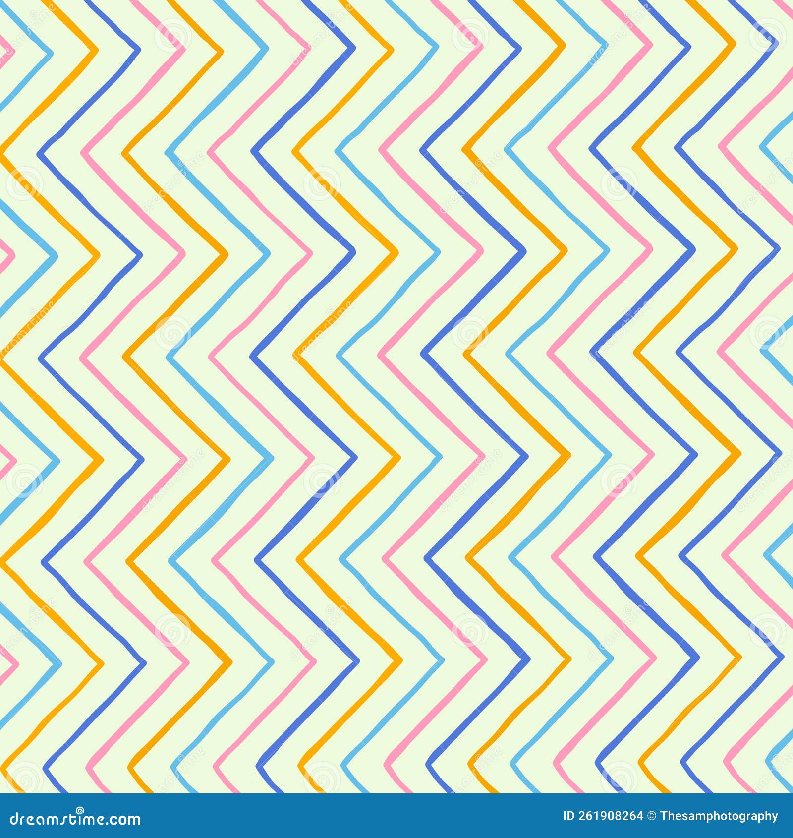 A Backdrop Image of Colourful Zigzag Lines Stock Illustration ...