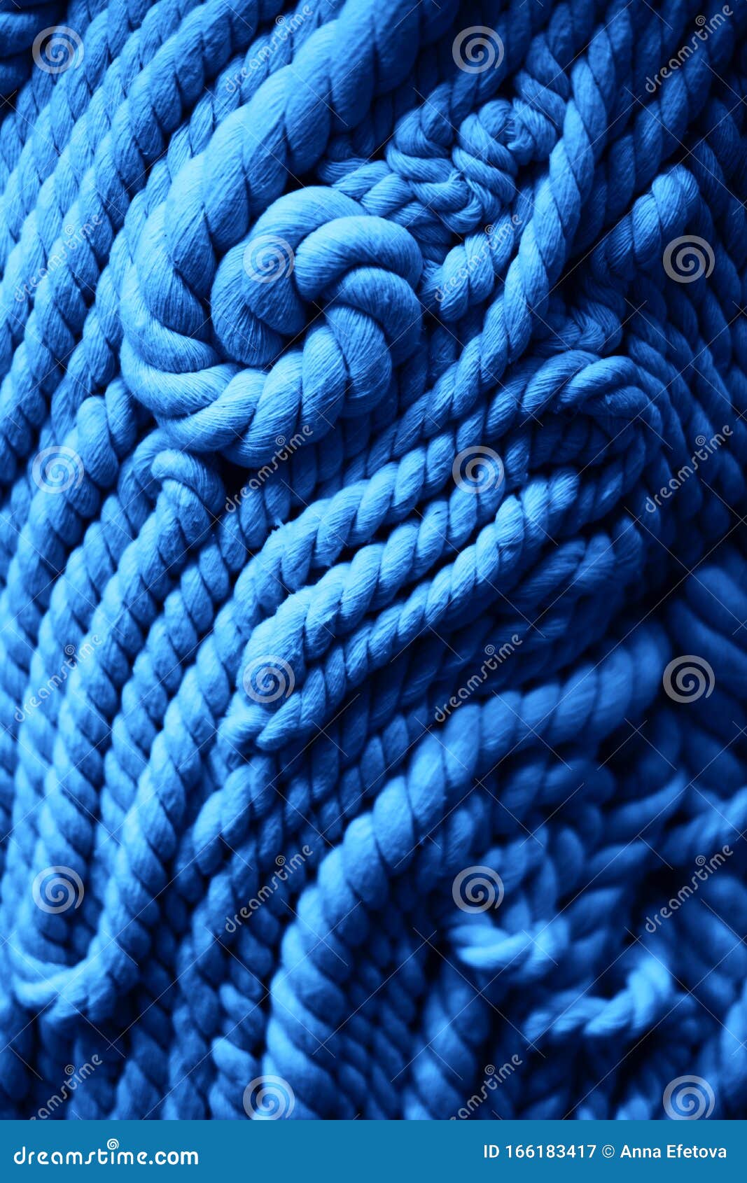 Backdrop Made with Blue Ropes Stock Image - Image of loop, border ...
