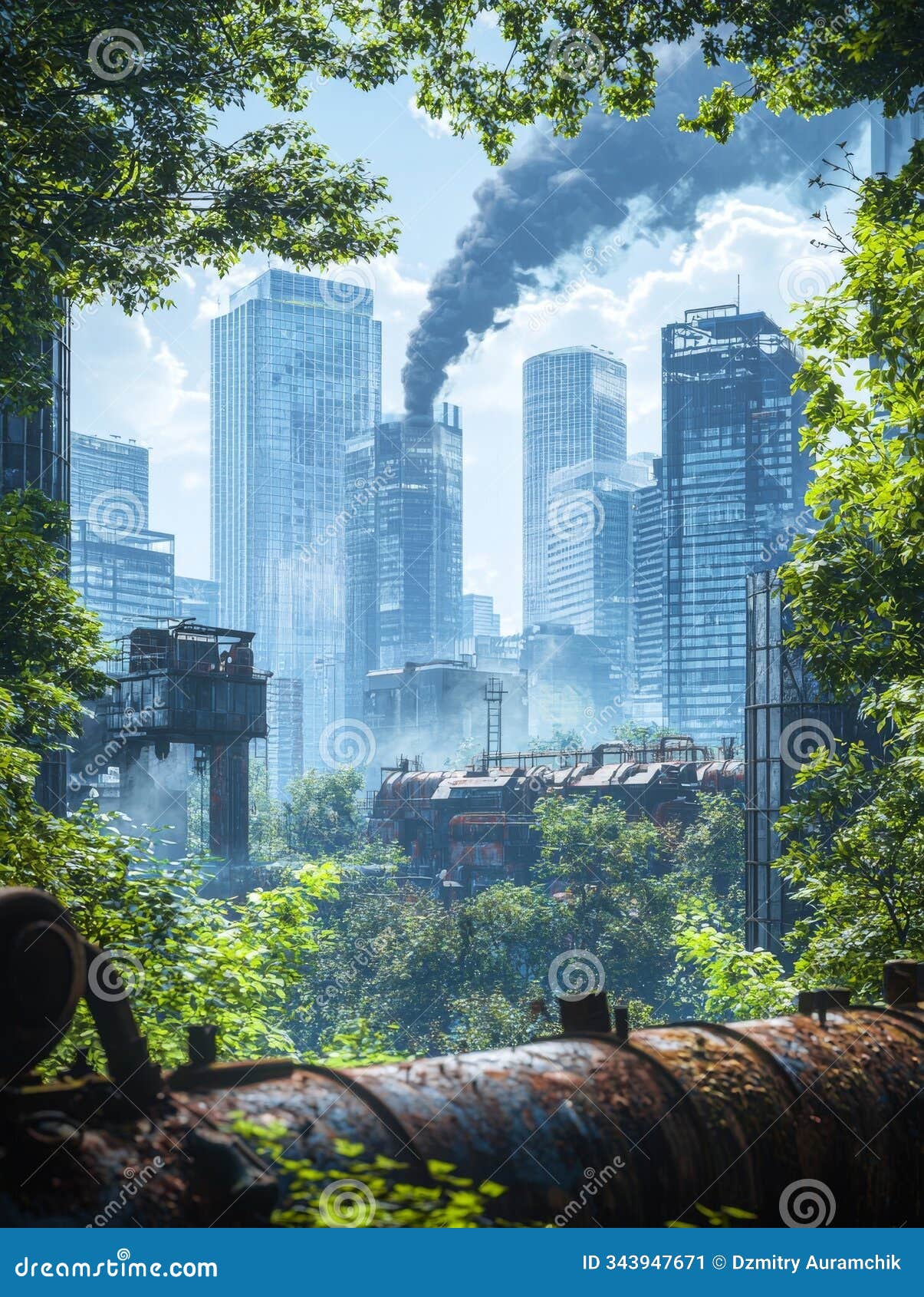 With a Backdrop of Modern Architecture and Cutting-edge Pollution ...