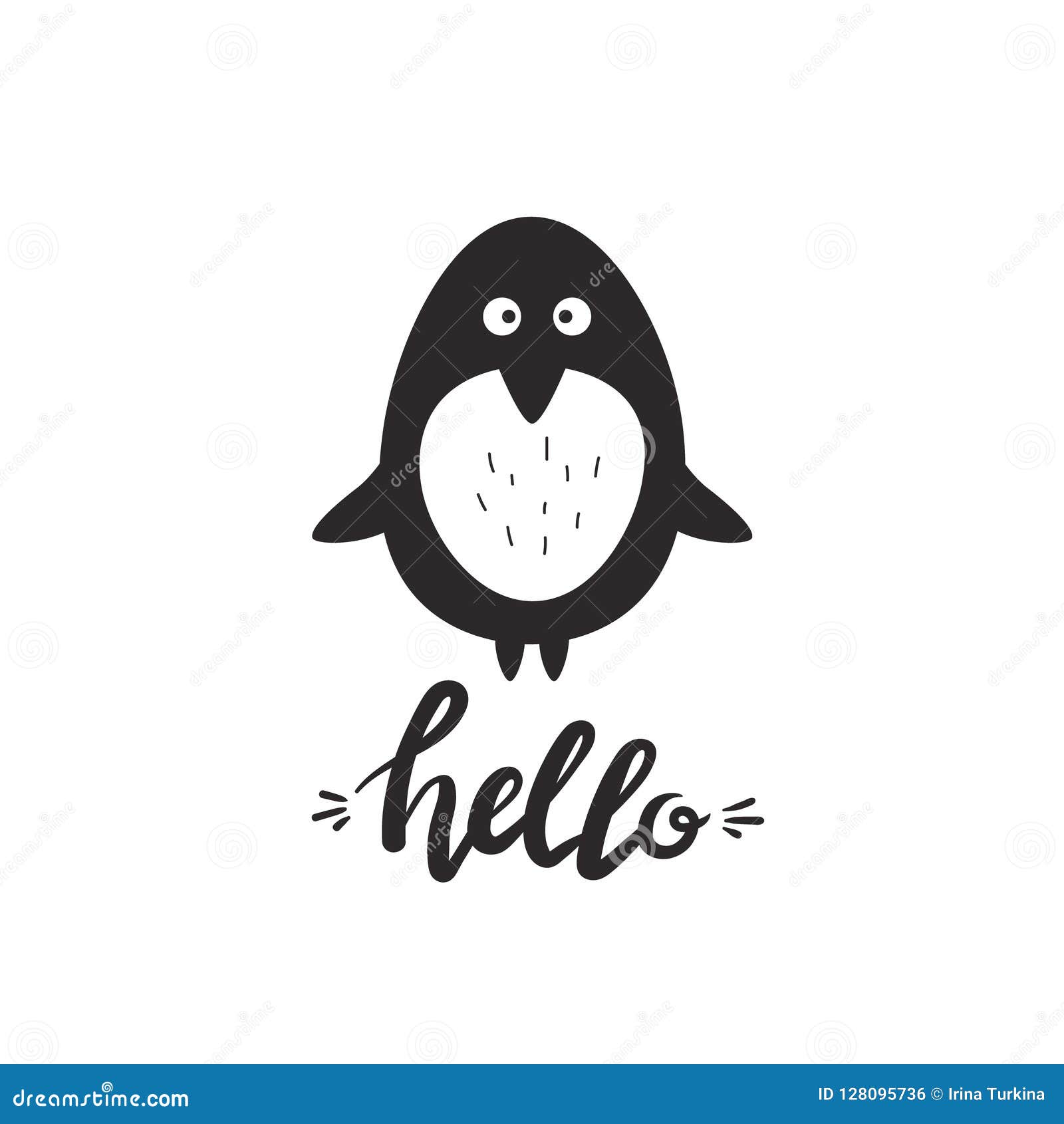 Backdrop with Penguin and Text Stock Vector - Illustration of ...