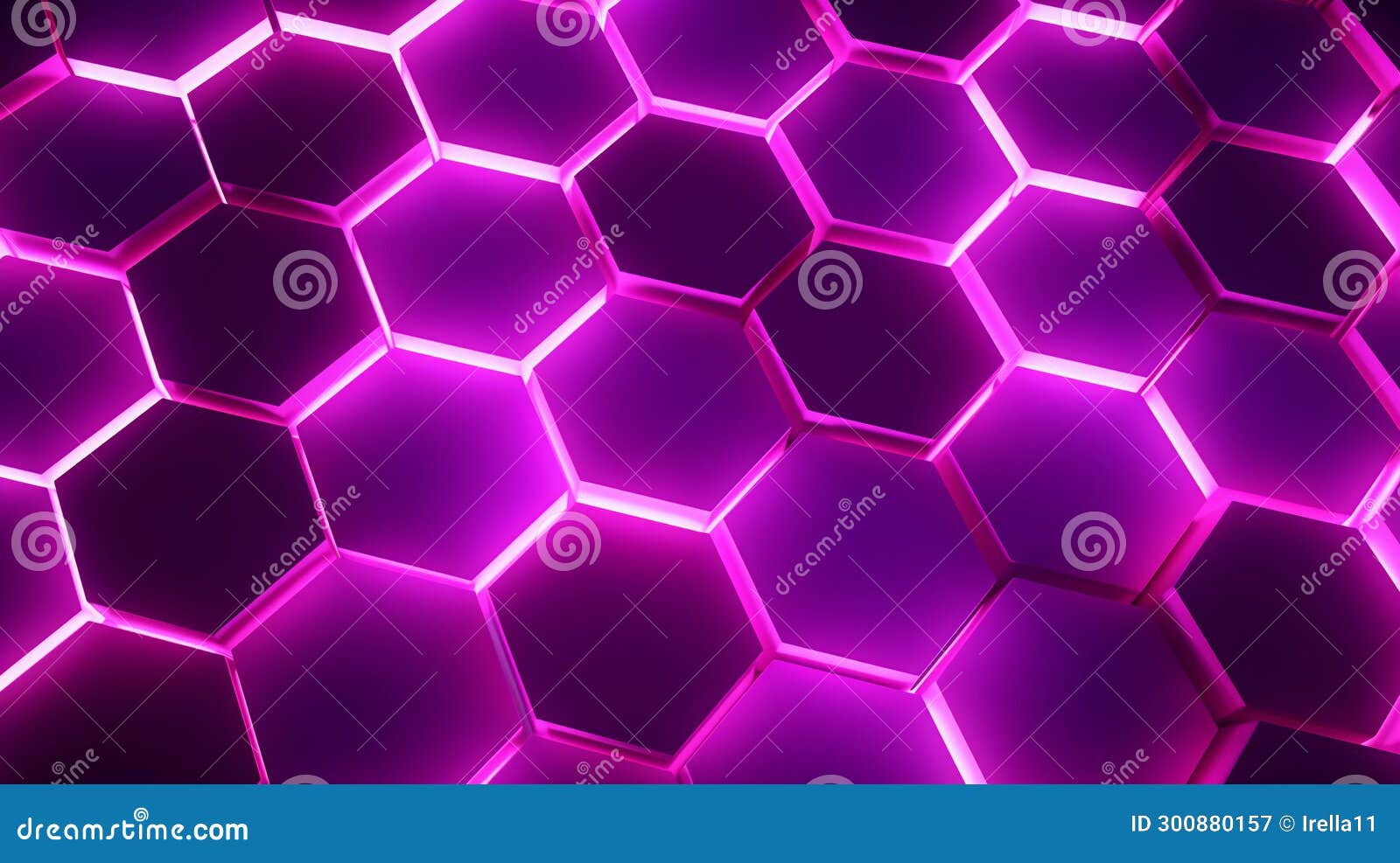 A Backdrop Radiating Vibrant Neon Pink Hexagons, Crafting an Abstract ...