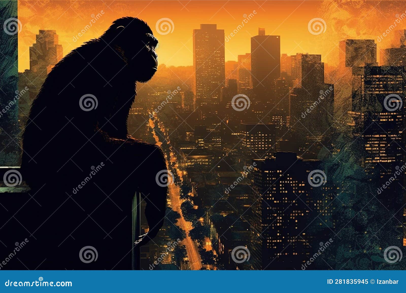 On Backdrop of a Rising Cityscape, the Silhouette of Human Evolution ...
