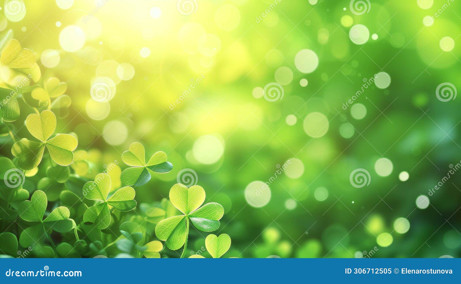 St. Patrick S Day. Clover Wallpaper in Soft Backlight with Blur and ...