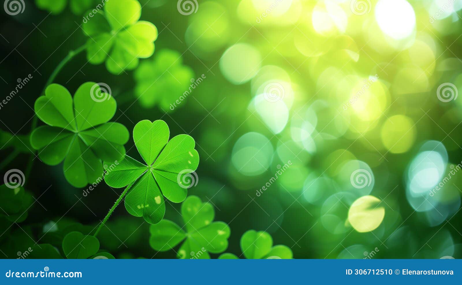 St. Patrick S Day. Clover Wallpaper in Soft Backlight with Blur and ...