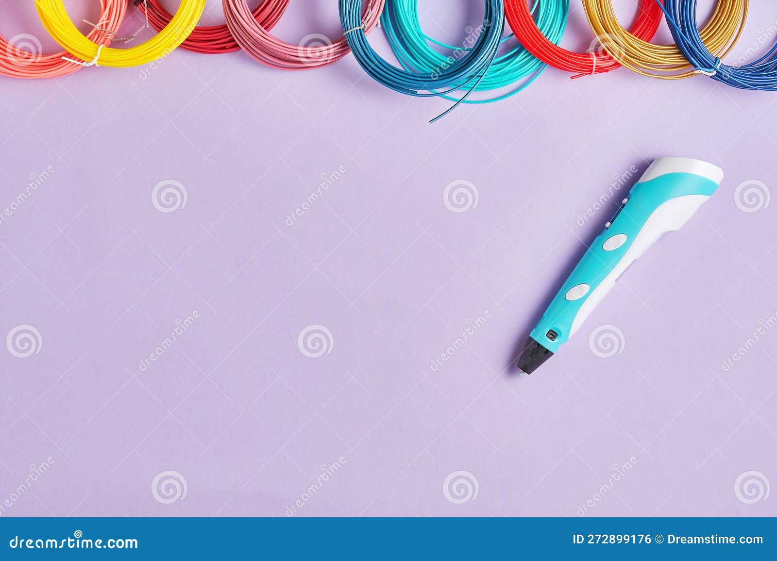 Backdrop Template with a Colorful PLA and ABS Plastic Threads for 3d ...
