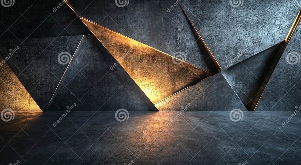 A Backdrop of a Textured Concrete Wall with Diagonal Panels and Vacant ...