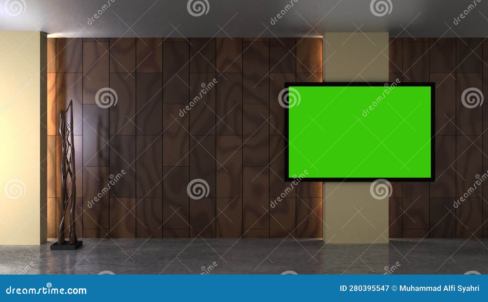 Backdrop For TV Shows TV On Wall, Room Empty News Studio And Background ...