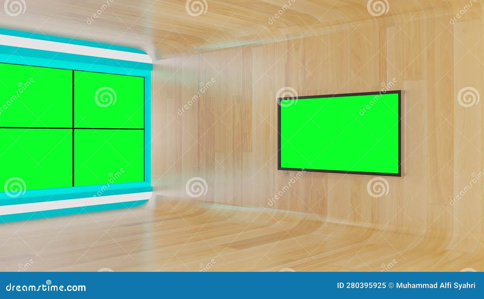 Backdrop for TV Shows TV on Wall, Room Empty News Studio and Background ...