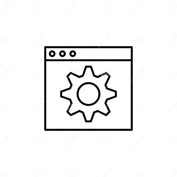 Backend, Coding Icon. Simple Outline Vector of Web Design Development Set Icons for UI and UX ...