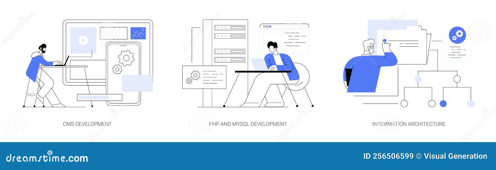 Backend Development Abstract Concept Vector Illustrations. Stock Vector - Illustration of ...