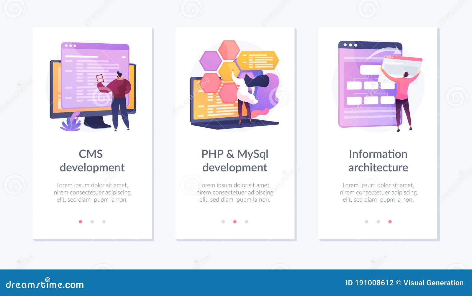 Backend Development App Interface Template. Stock Vector - Illustration ...