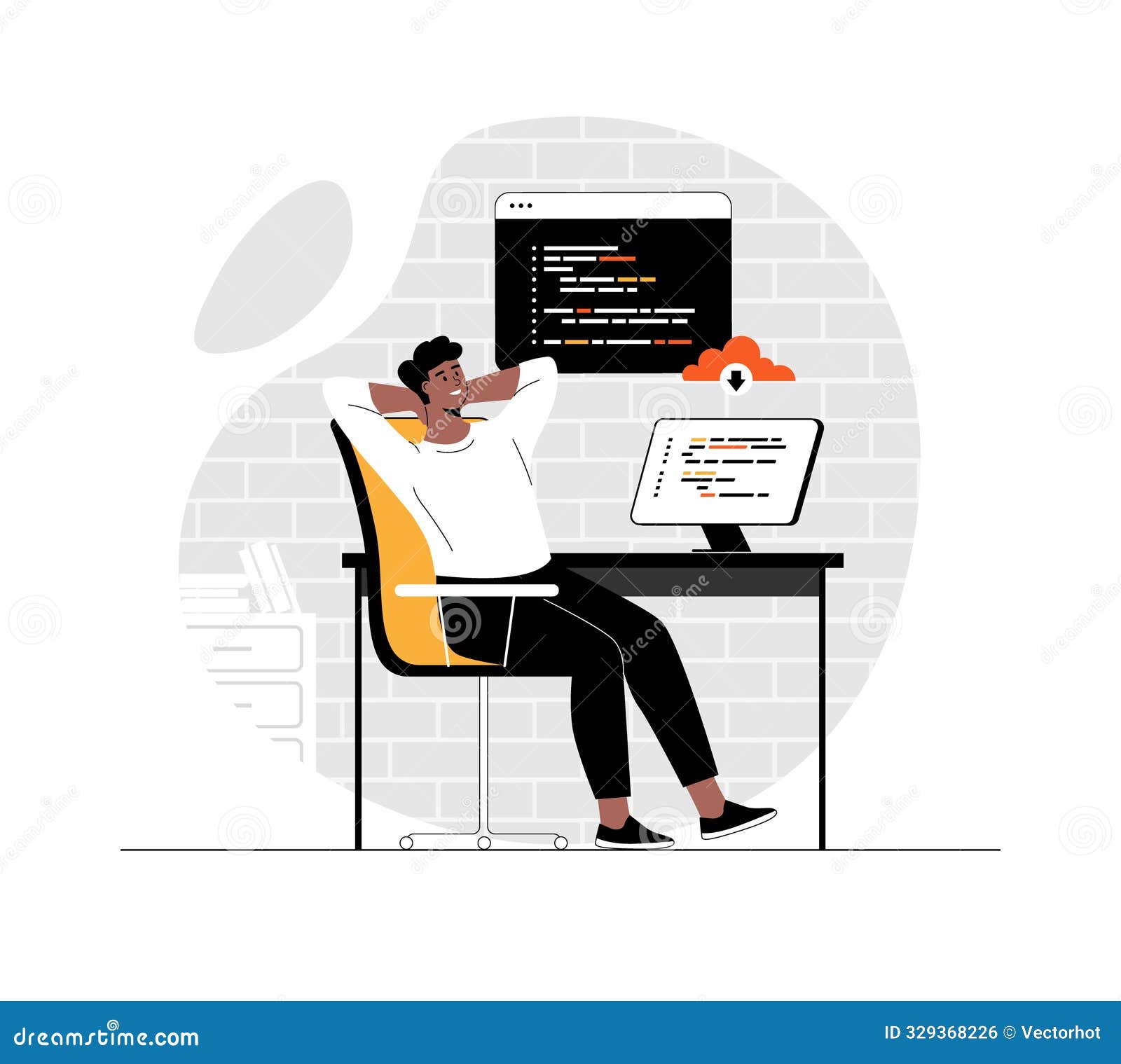 Backend Development Coding And Programming Man Working With Program Languages Doing Tasks 1863
