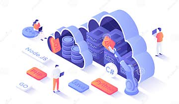 Backend Development, Coding, Software Engineering, Programming Languages. Server Racks in the ...