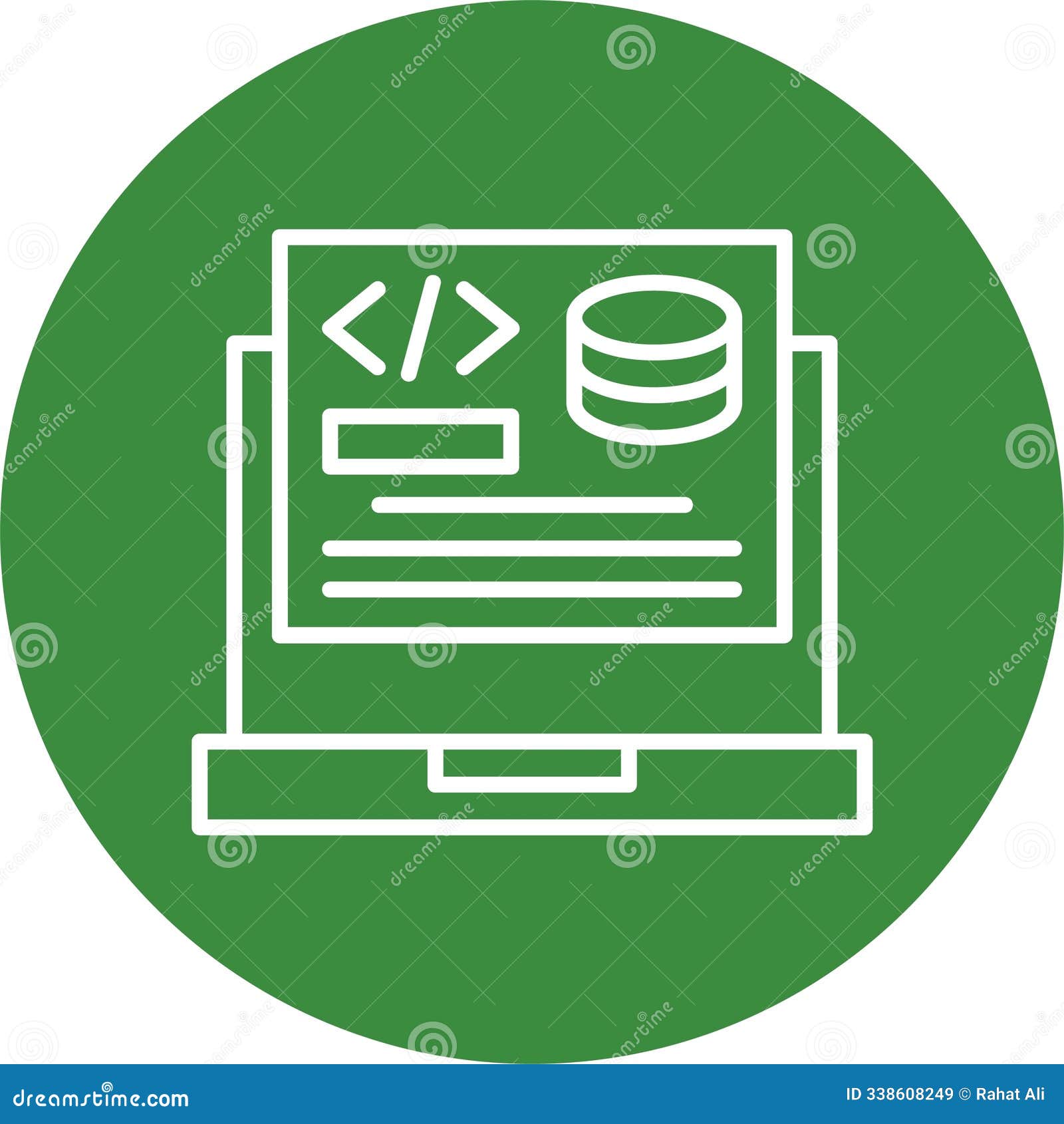 Backend Icon. The Backend Symbol Isolated On Background Cartoon Vector | CartoonDealer.com ...