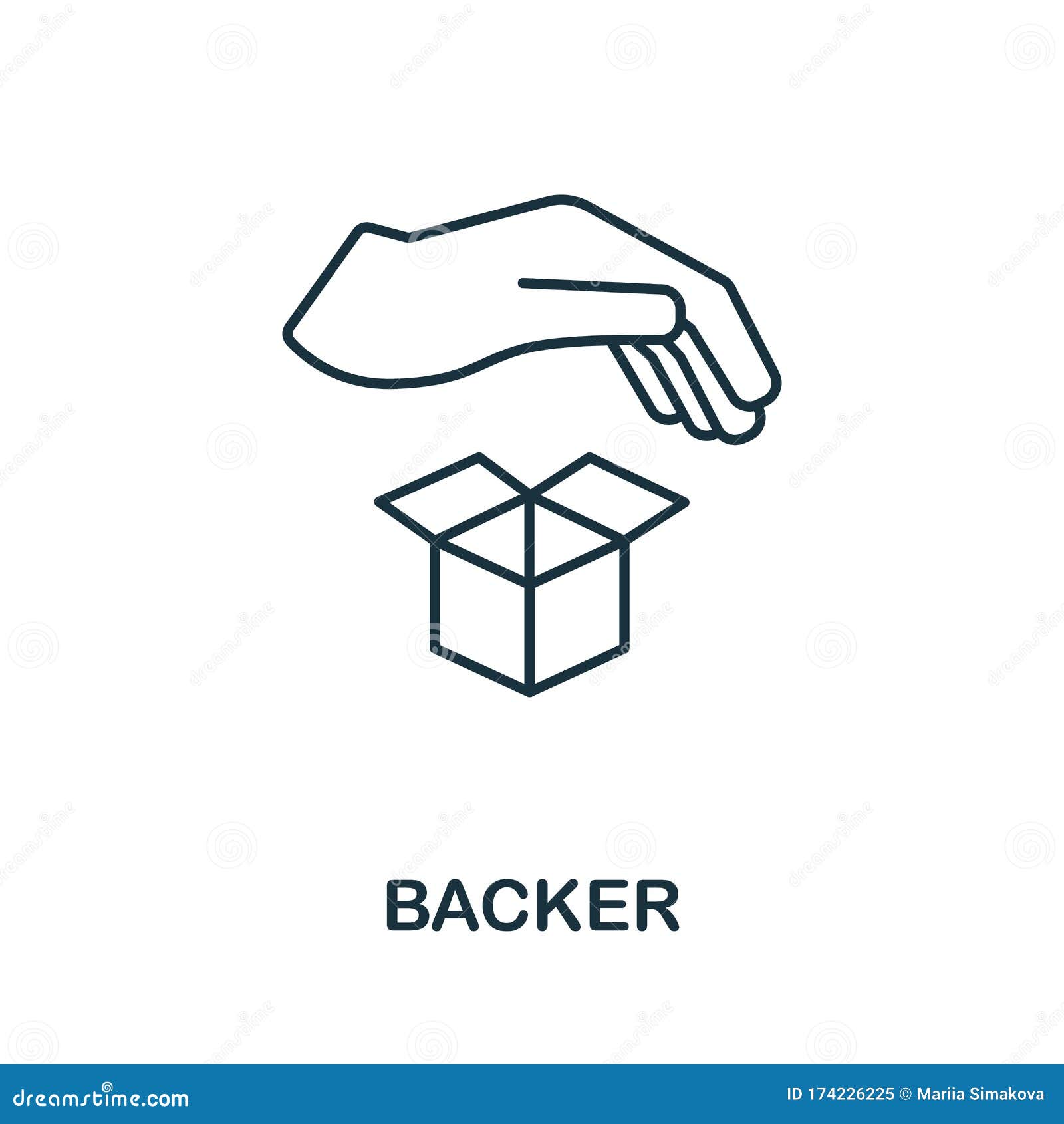 Backer Icon from Crowdfunding Collection. Simple Line Backer Icon for ...