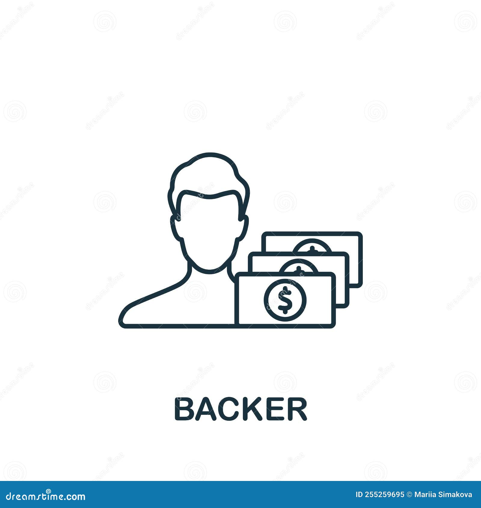 Backer Icon. Monochrome Simple Crowdfunding Icon For Templates, Web ...