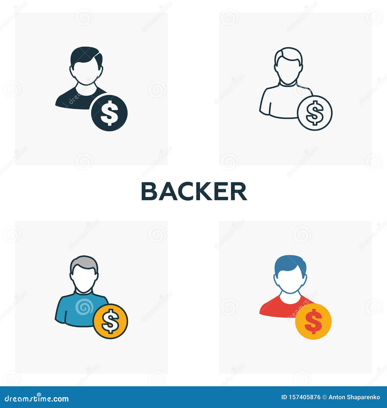 Backer Outline Icon. Thin Line Element From Crowdfunding Icons ...
