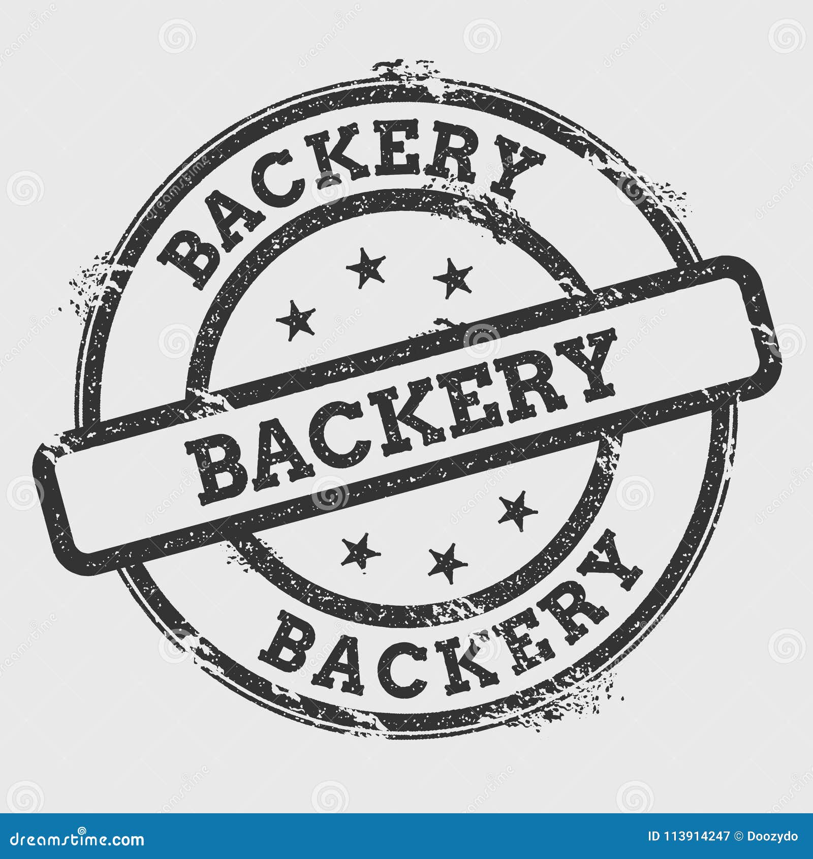 Backery Rubber Stamp Isolated on White Background. Stock Vector ...