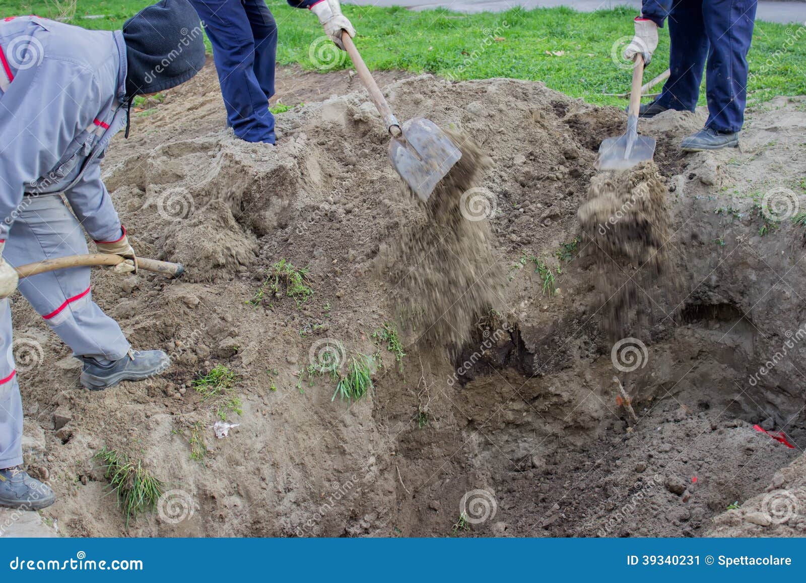 Backfill, Last Work Done by Hand 2 Stock Image - Image of deep ...