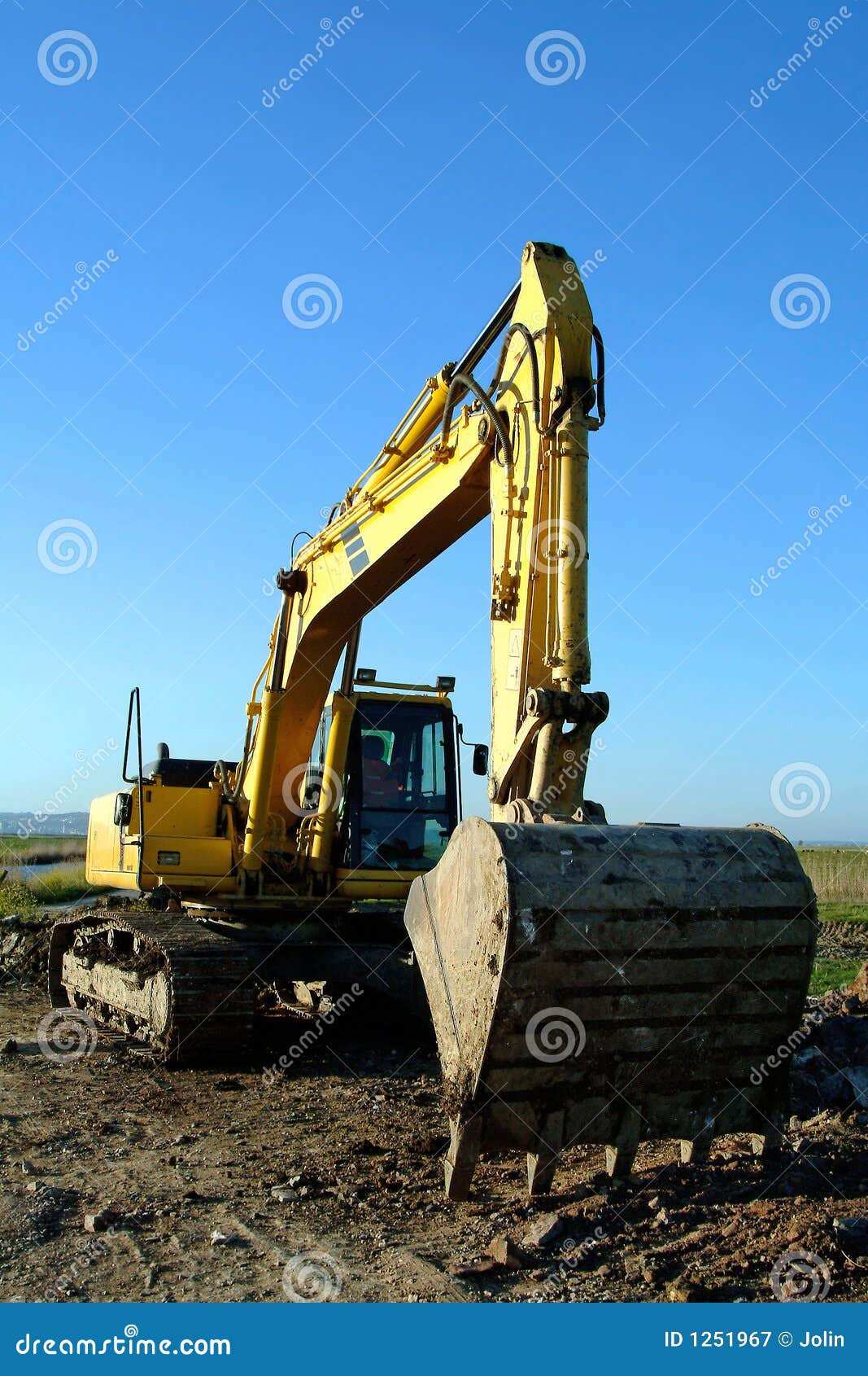 Backfiller Excavator Digger Stock Image - Image of bucket, backhoe: 1251967