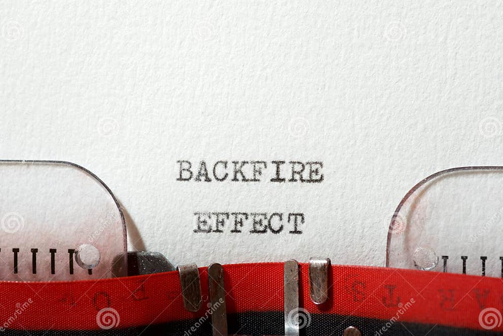 Backfire effect text stock image. Image of texture, write - 233083197