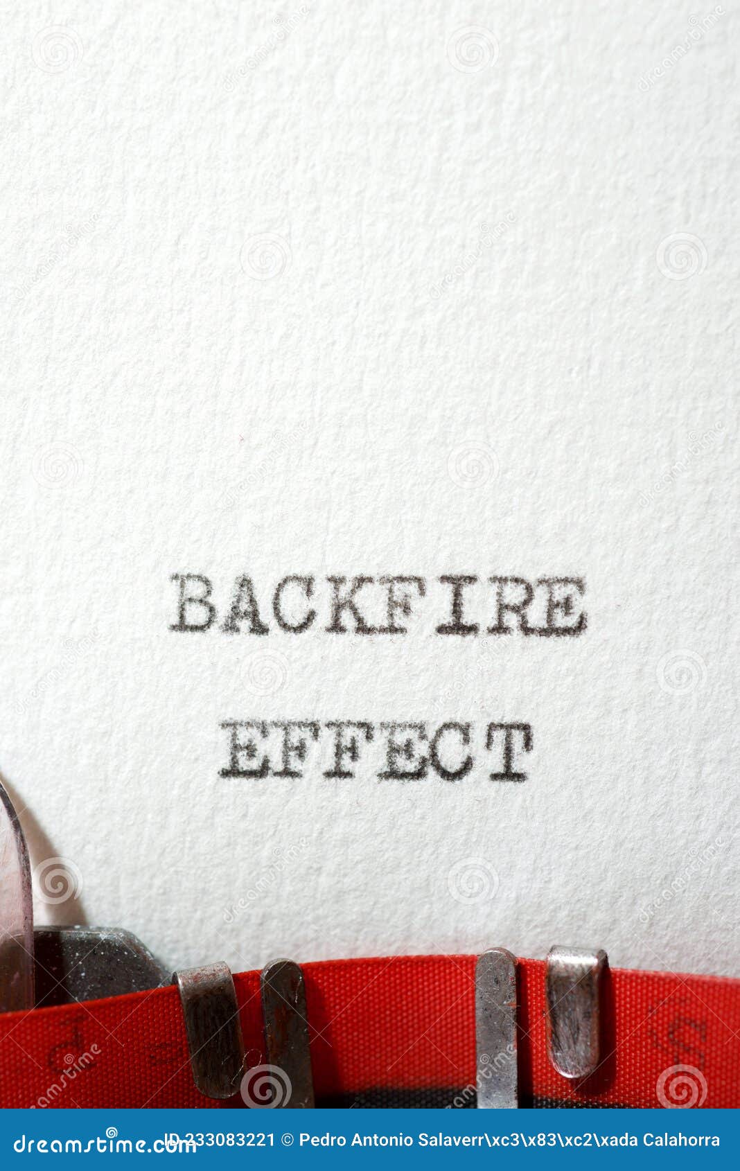 Backfire effect text stock image. Image of write, concepts - 233083221