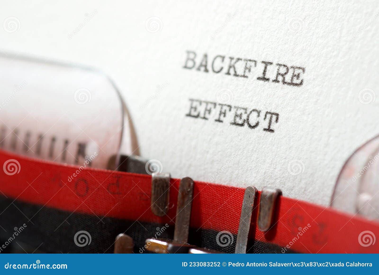 Backfire effect text stock photo. Image of phrase, backfire - 233083252