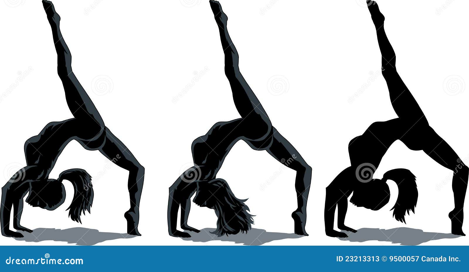 Backflip girl stock vector. Illustration of gymnast, dancer - 23213313