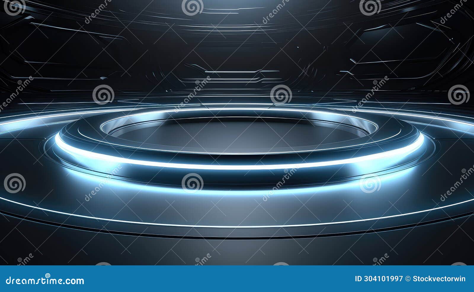 Backg Futuristic Round Background Stock Illustration - Illustration of ...
