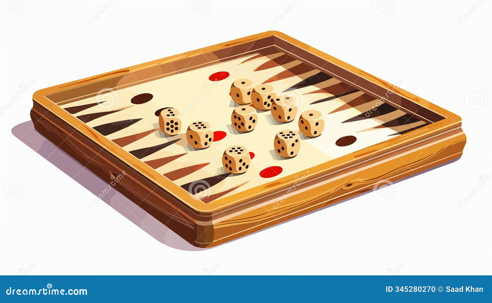Backgammon: Ancient Dice GameArt Stock Illustration - Illustration of ...