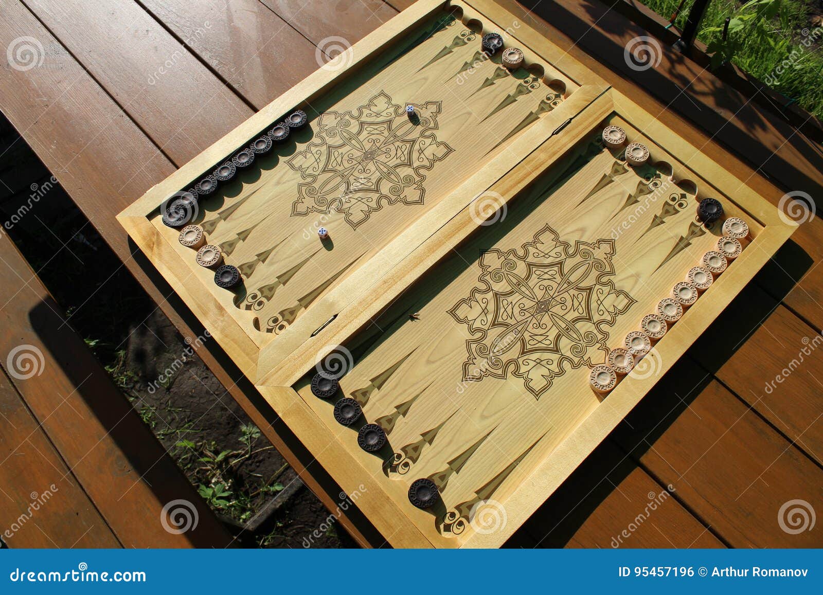 Backgammon is Another Ancient Game. Stock Photo - Image of close, game ...