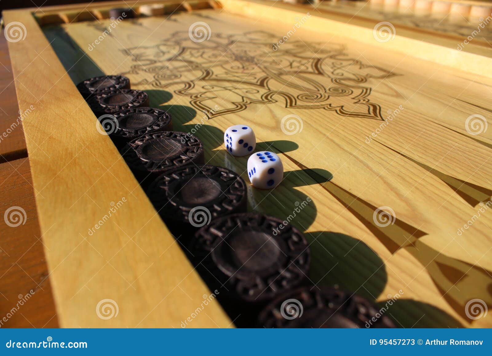 Backgammon is Another Ancient Game. Stock Image - Image of games, luck ...
