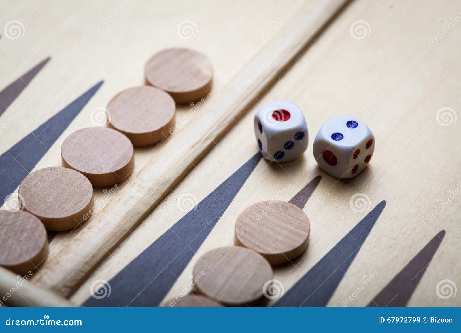Backgammon board and dice stock image. Image of board - 67972799
