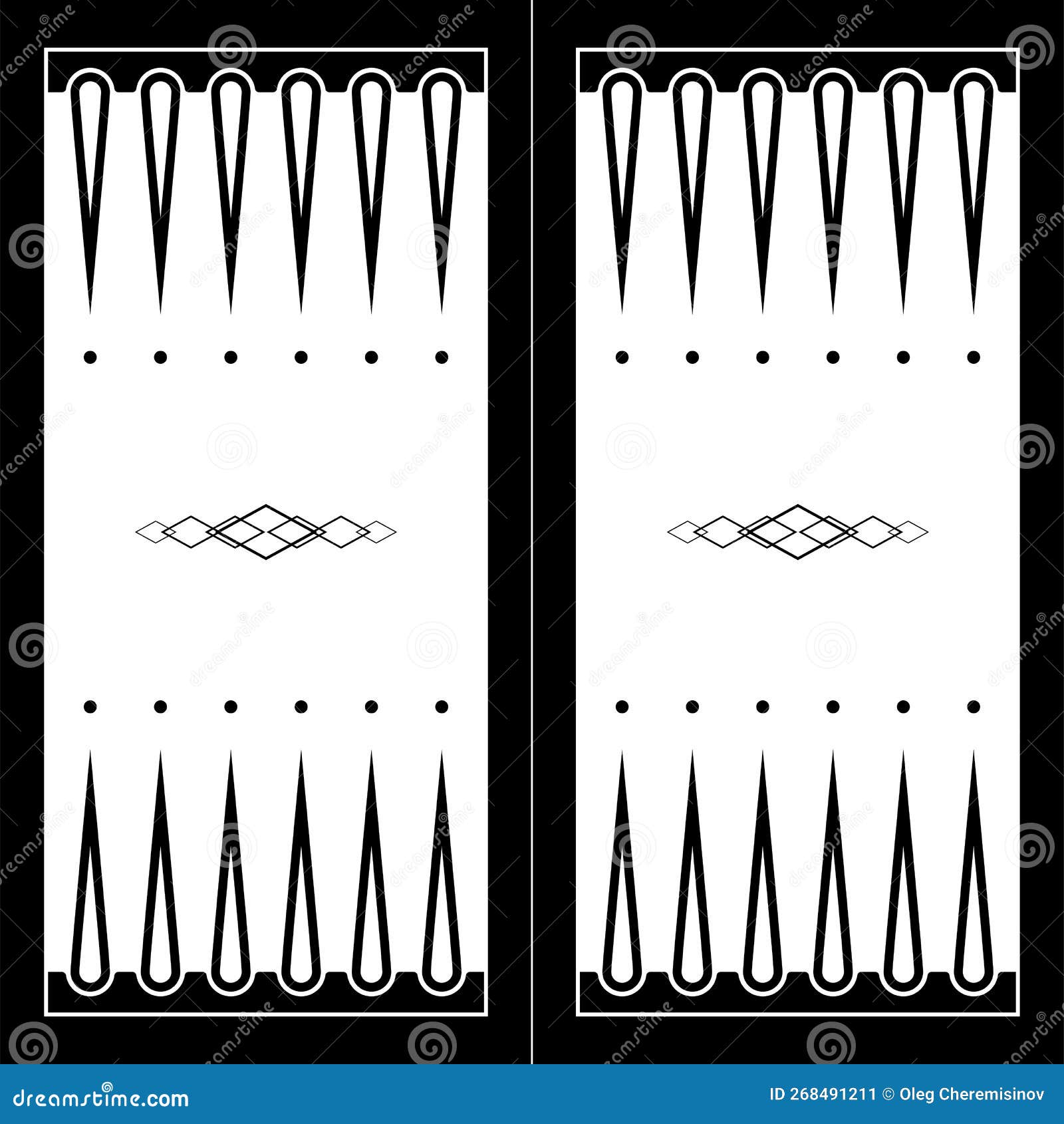 Backgammon Board for Playing with Chips and Dice Vector Illustration ...