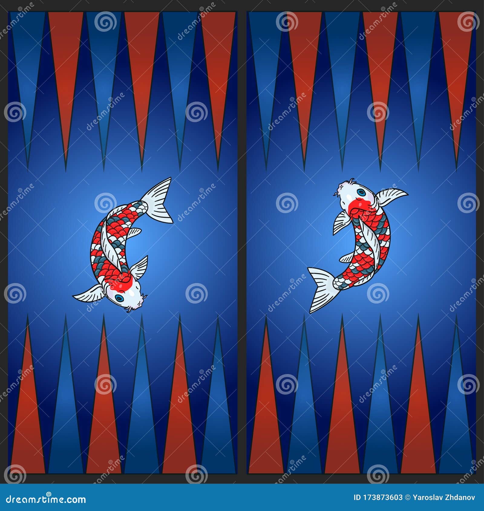 Carp Fish Playing Field for Backgammon, Ancient Gambling Dice ...