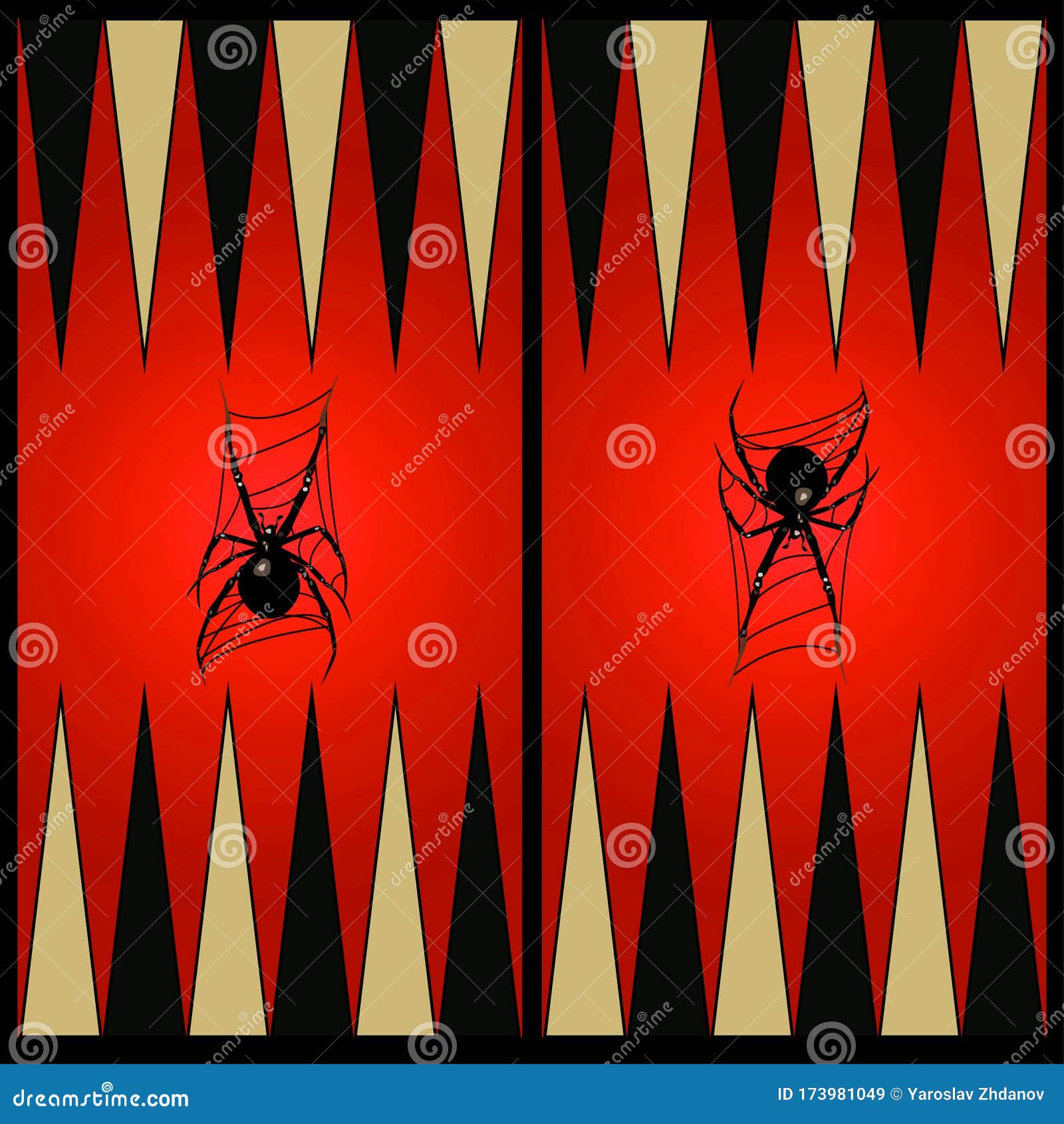 Image of a Spider, Backgammon, Game Board, Gambling Illustration. Stock ...