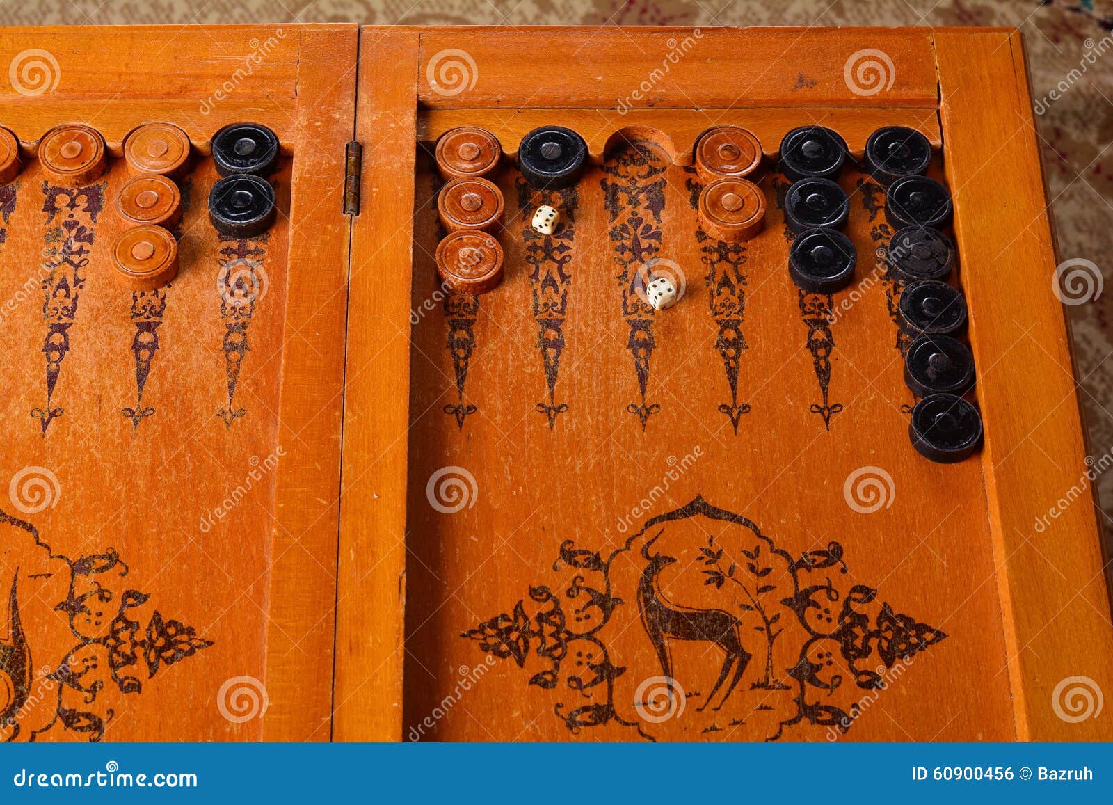 Backgammon Del Juego De Mesa Del Vintage Foto de archivo - Imagen de ...