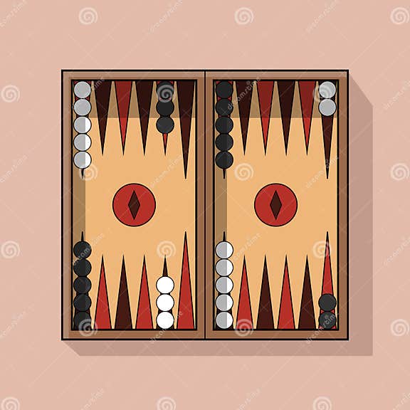Backgammon Game Board Set stock illustration. Illustration of pattern ...