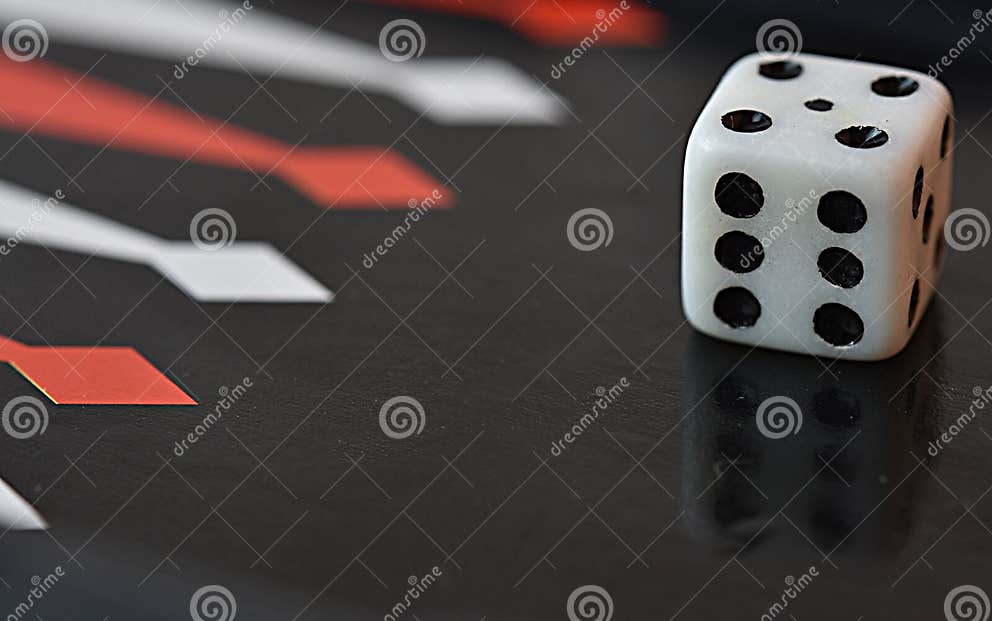 Backgammon Game with Dice with the Number Six. Good Luck Concept Stock ...