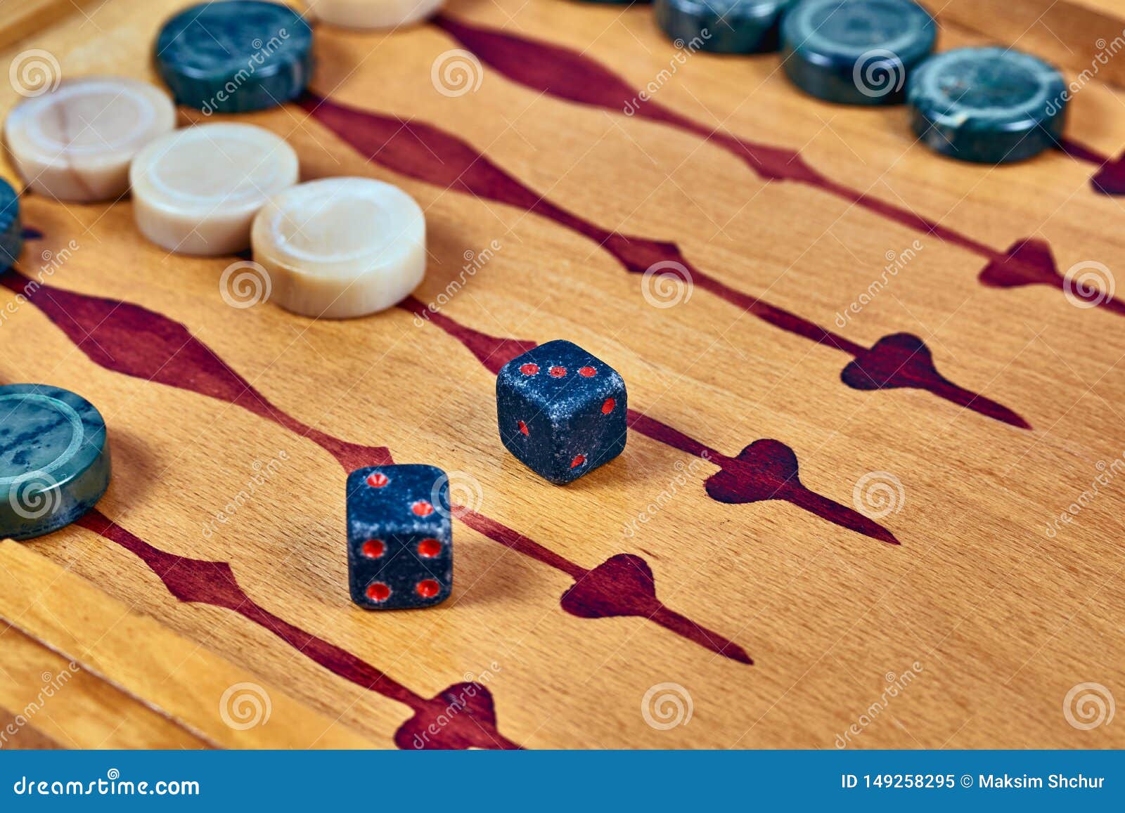 Backgammon of Semi Precious Stones Stock Image - Image of black, detail ...