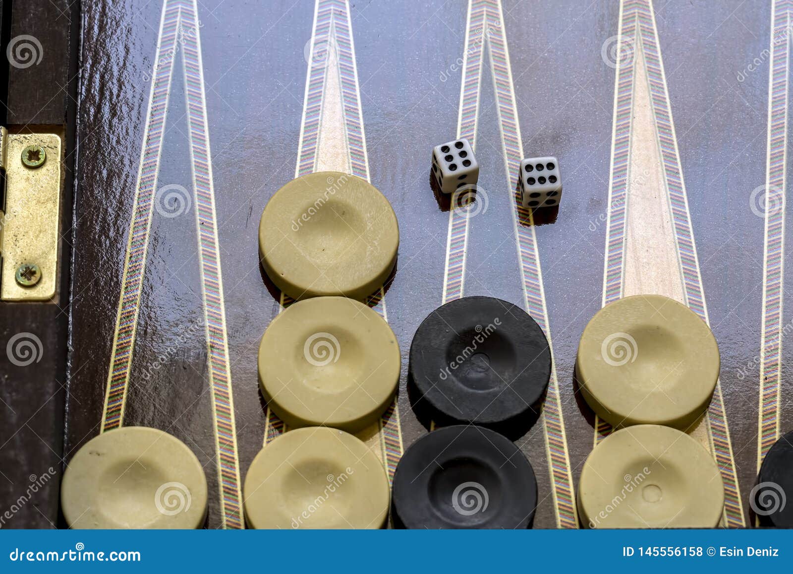 Backgammon Game with Two Dice, with Space for Text or Image Stock Photo ...