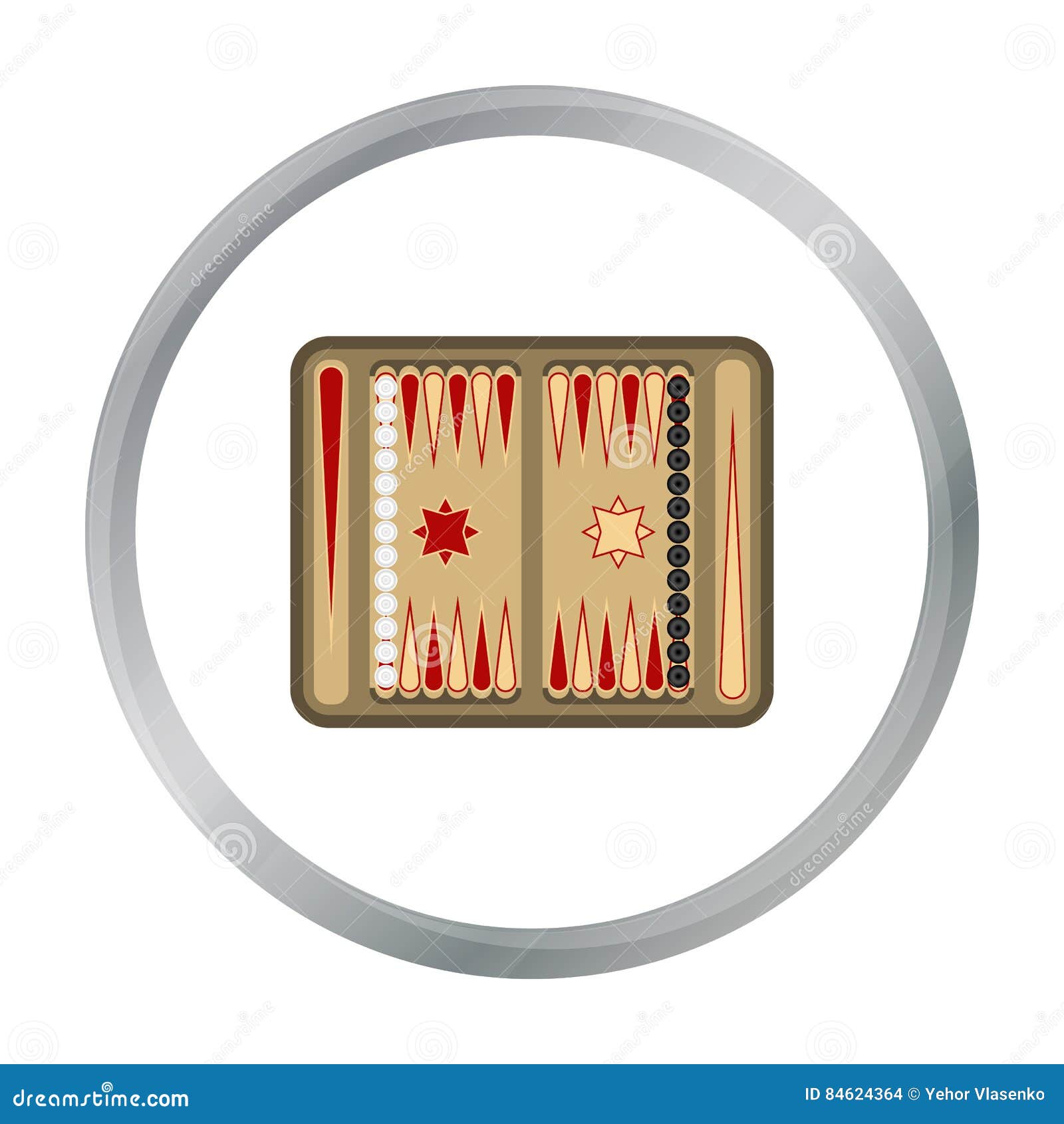 Backgammon icon in pattern stock vector. Illustration of vector - 84624364