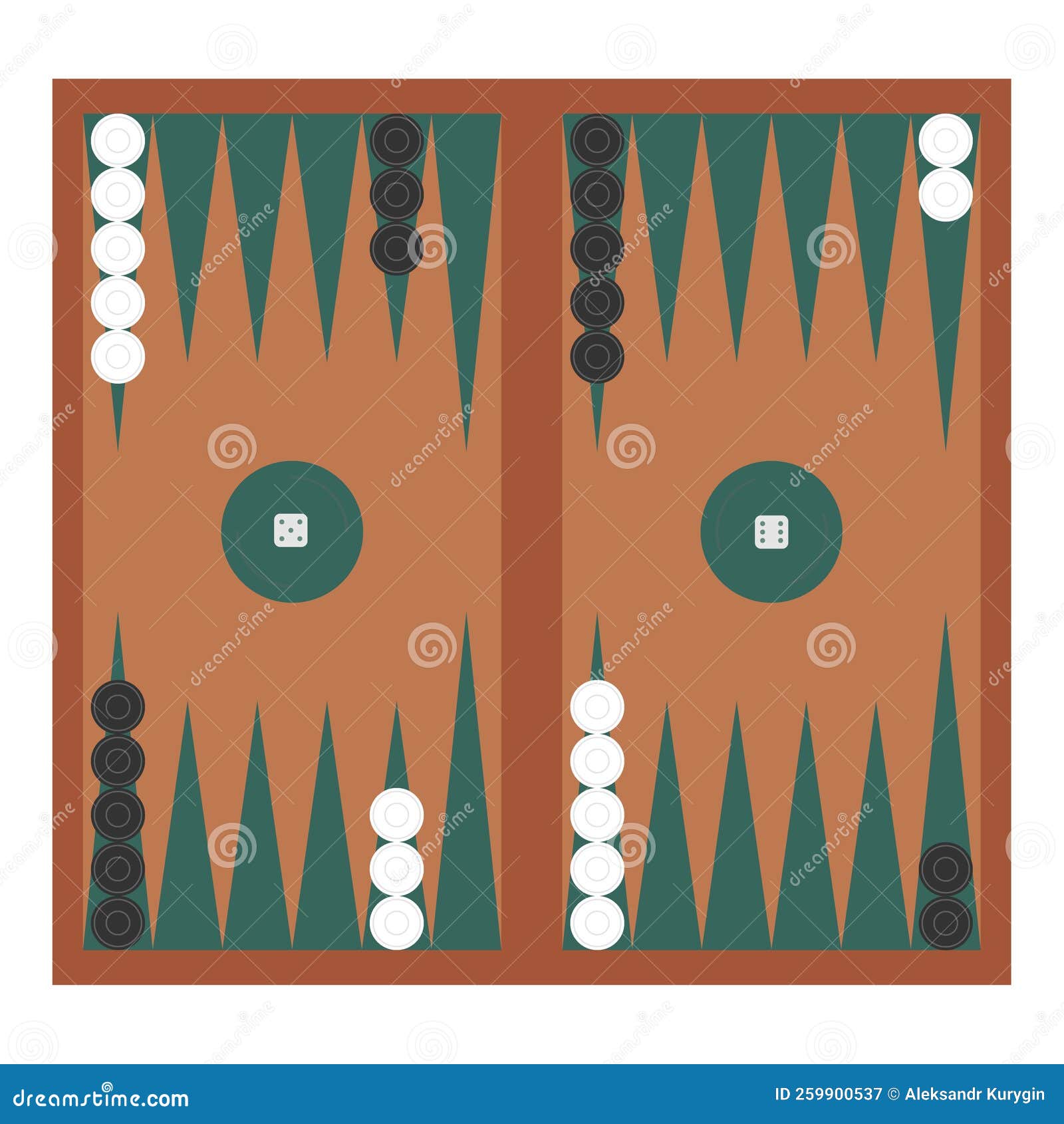 Backgammon Isolated on a White Background. Oriental Board Game for Two ...