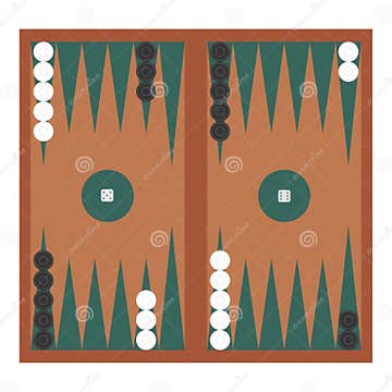 Backgammon Isolated on a White Background. Oriental Board Game for Two ...