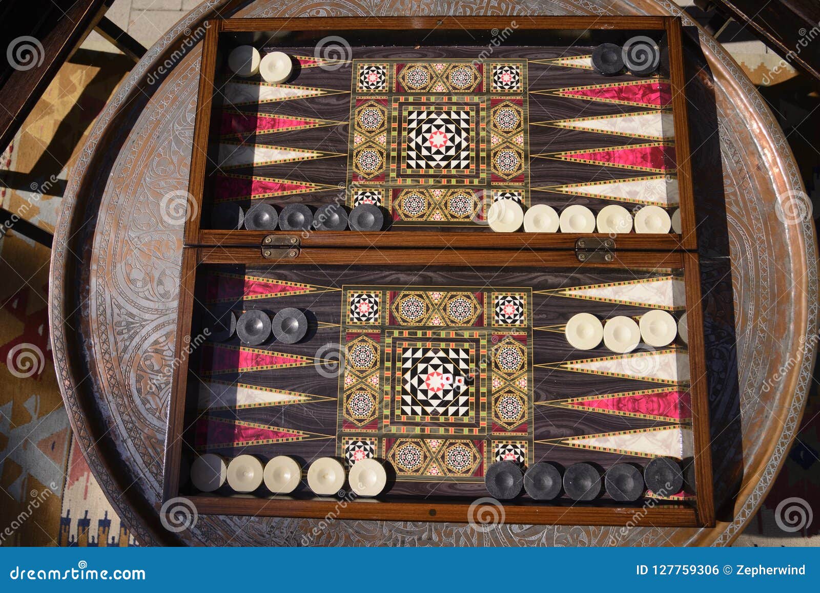Backgammon game stock photo. Image of backgammon, years - 127759306