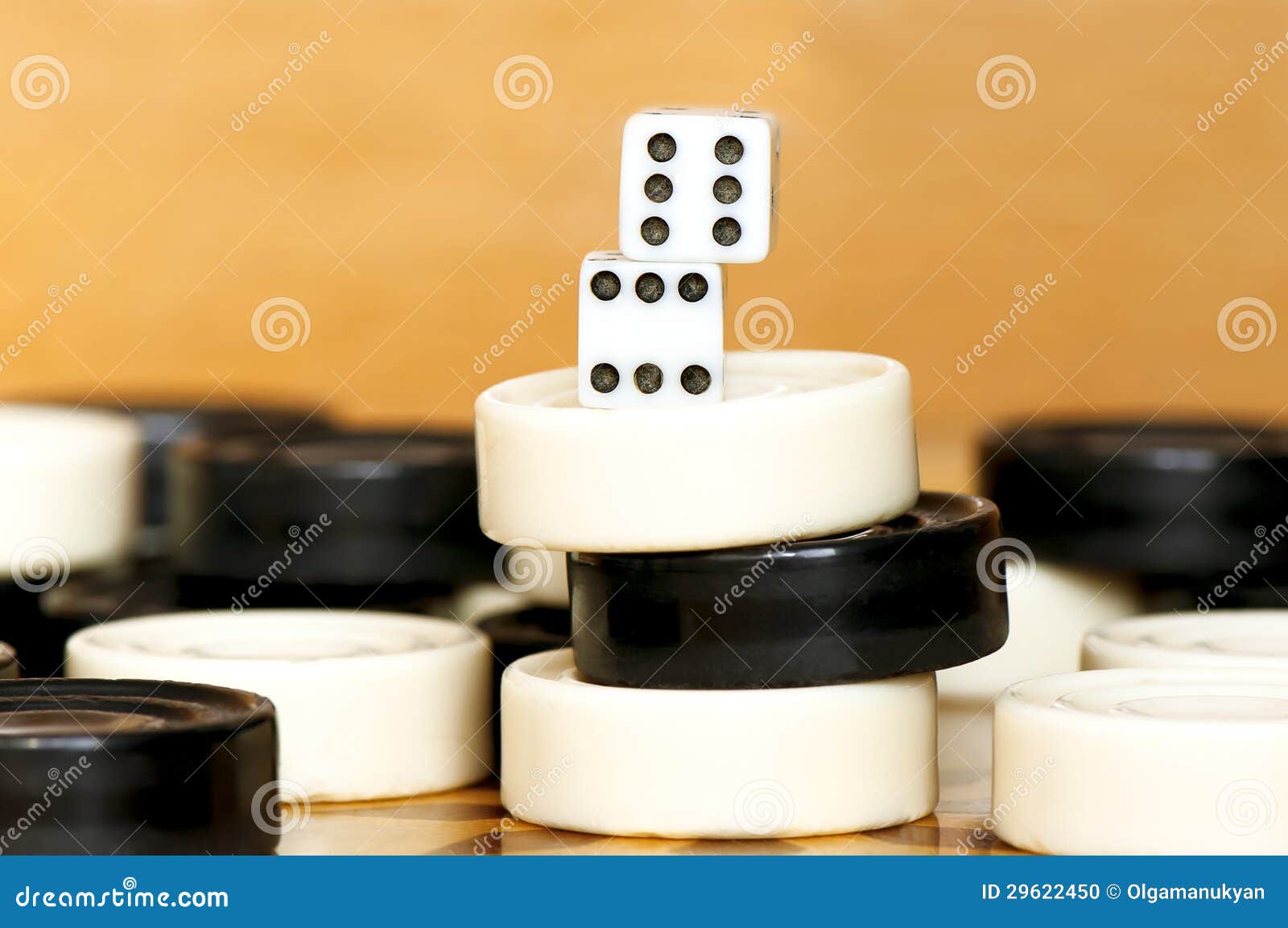 Backgammon pieces pile stock photo. Image of roll, piece - 29622450